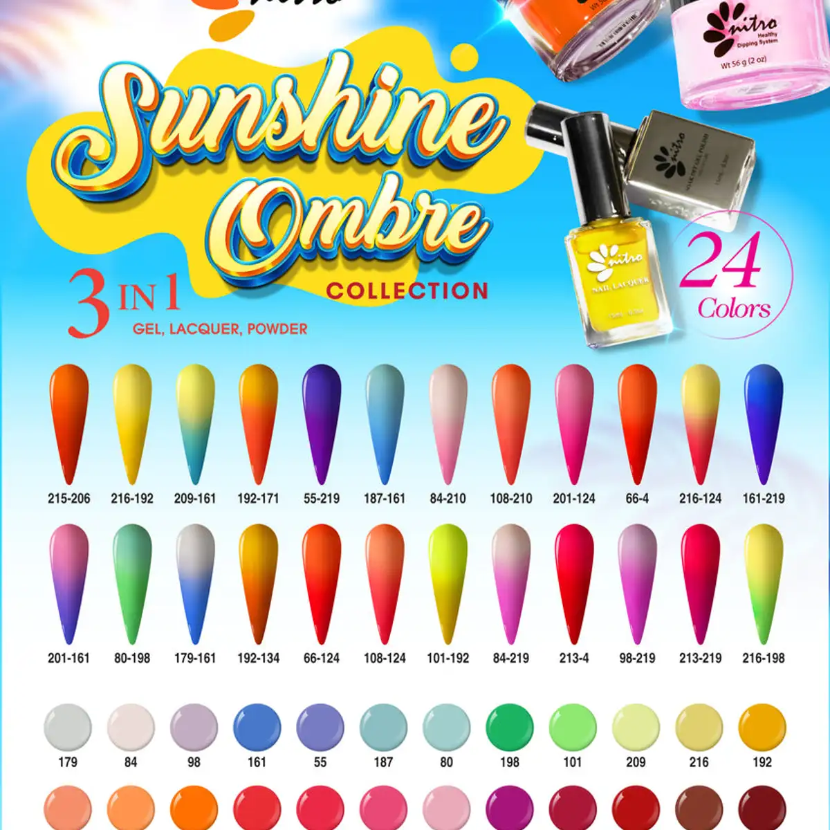 Nitro 3in1 (Powder, Gel, & Lacquer) - Sunshine Summer Ombre Collection ...
